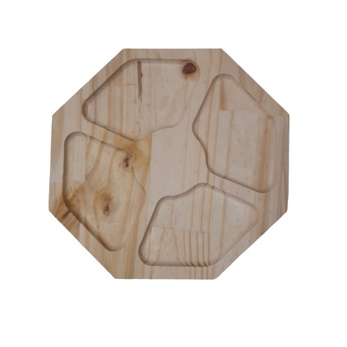 Paraíso das Caixas - cod: PNS-5351 - Petisqueira Em Pinus Premium Sextavada