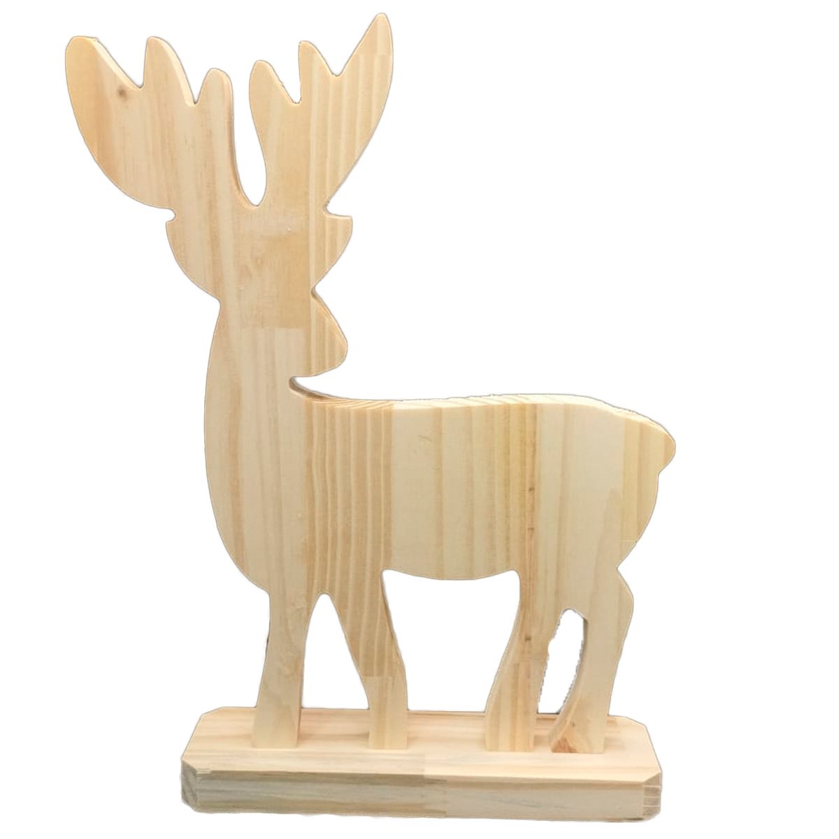 Paraíso das Caixas - cod: PNS-8592 - Rena Em Pinus Com Base 29x47